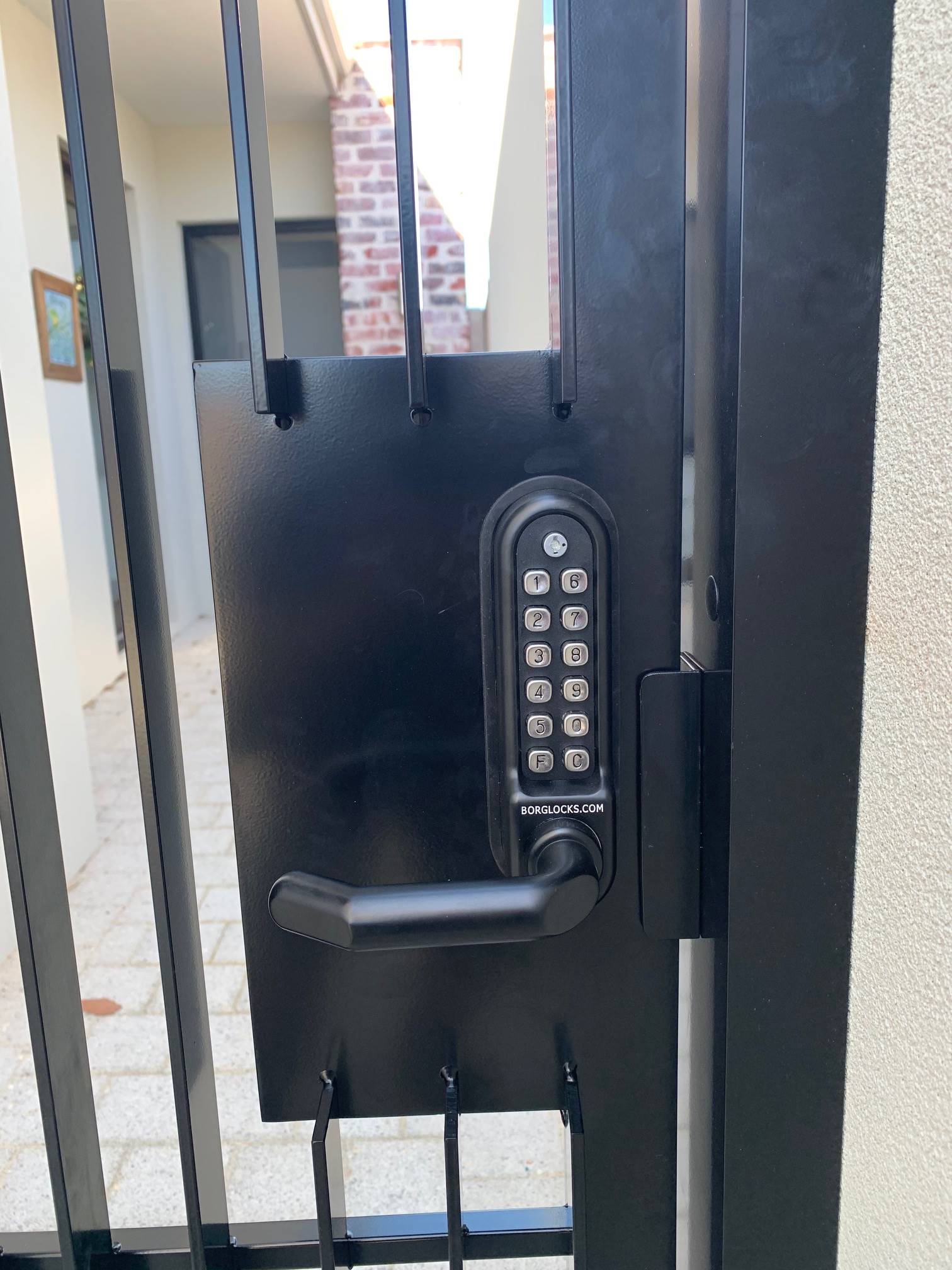 Aluminium Flat Bar Pedestrian Gate in Dianella — Craftsman Fencing