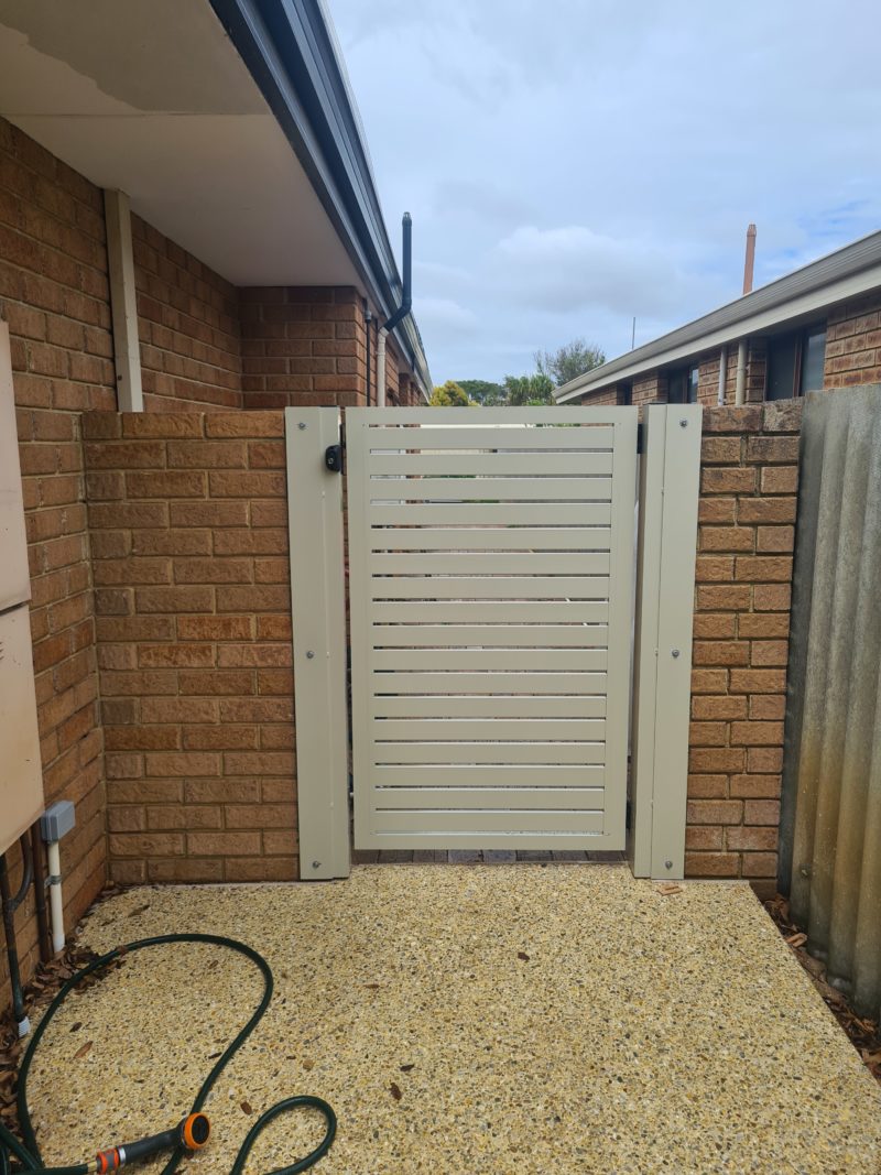 Aluminium Slat Gate Installation in Noranda — Craftsman Fencing, Perth