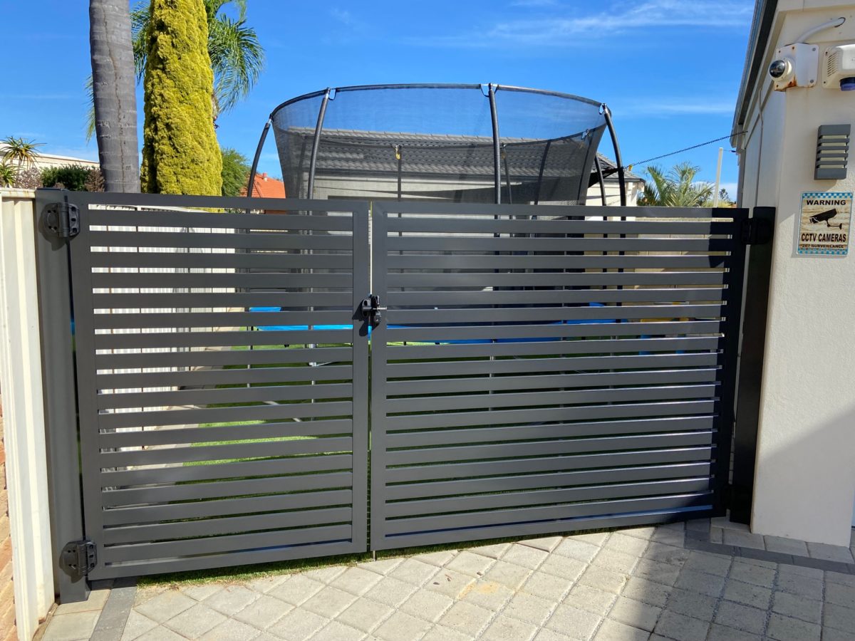 Aluminium Double Slat Gate Installation in Iluka | Craftsman Fencing
