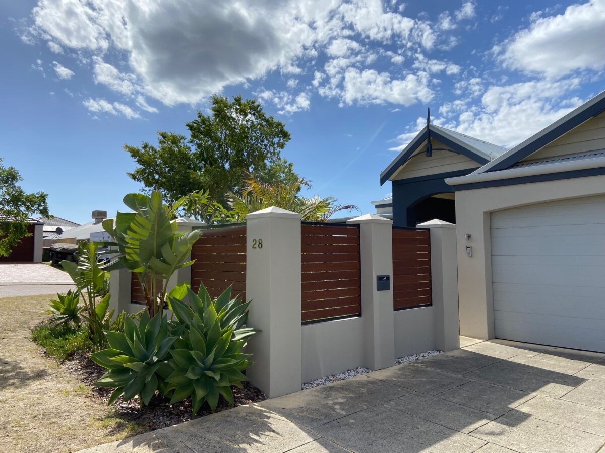 Slat Infill Panel Installation in Tapping — Craftsman Fencing