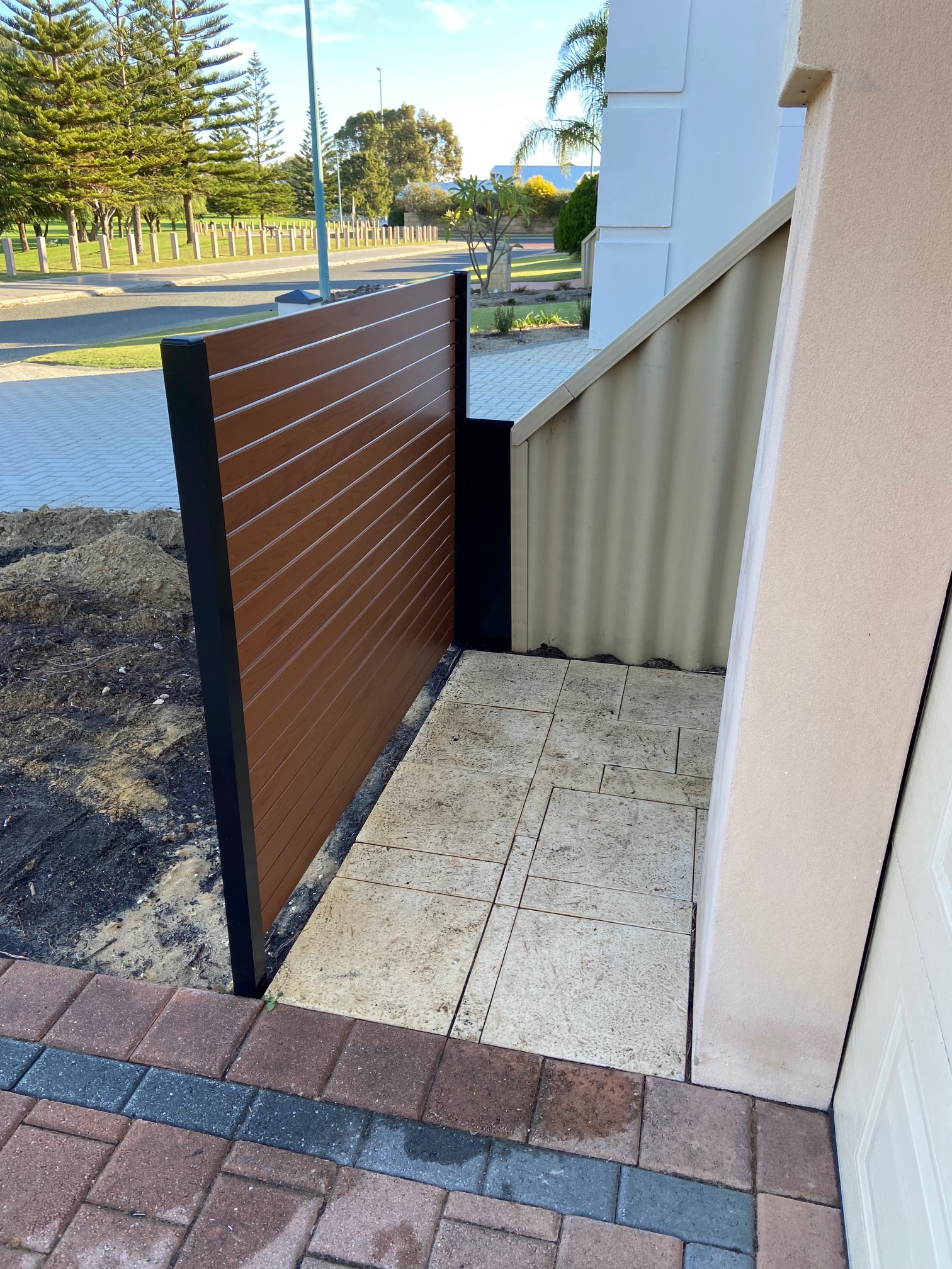 Woodgrain Slat Gate & Panel | Craftsman Fencing Perth
