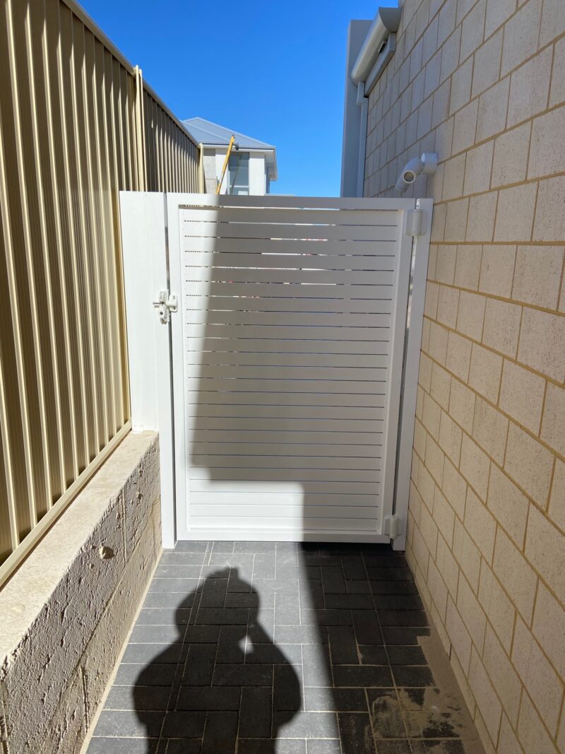 Aluminium Slat Gate in Burns Beach | Craftsman Fencing Perth